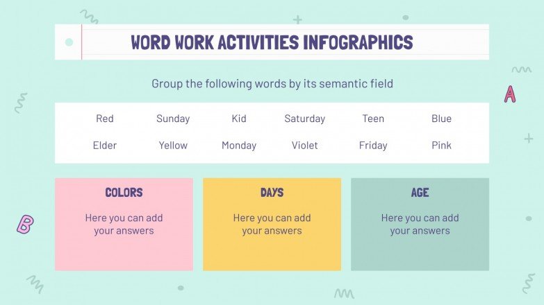 Word Work Activities Infographics | Google Slides & PPT template