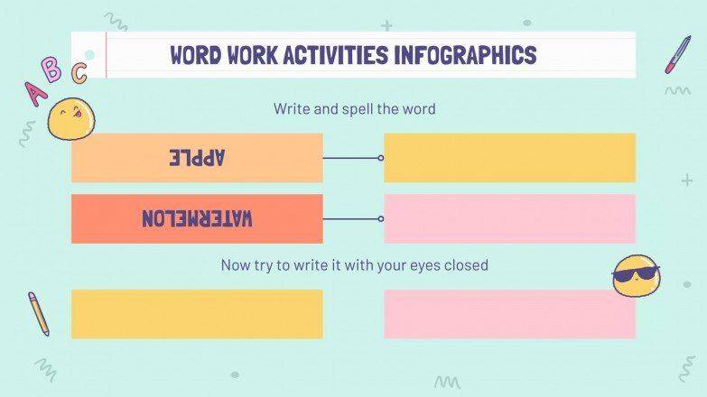 Word Work Activities Infographics | Google Slides & PPT template