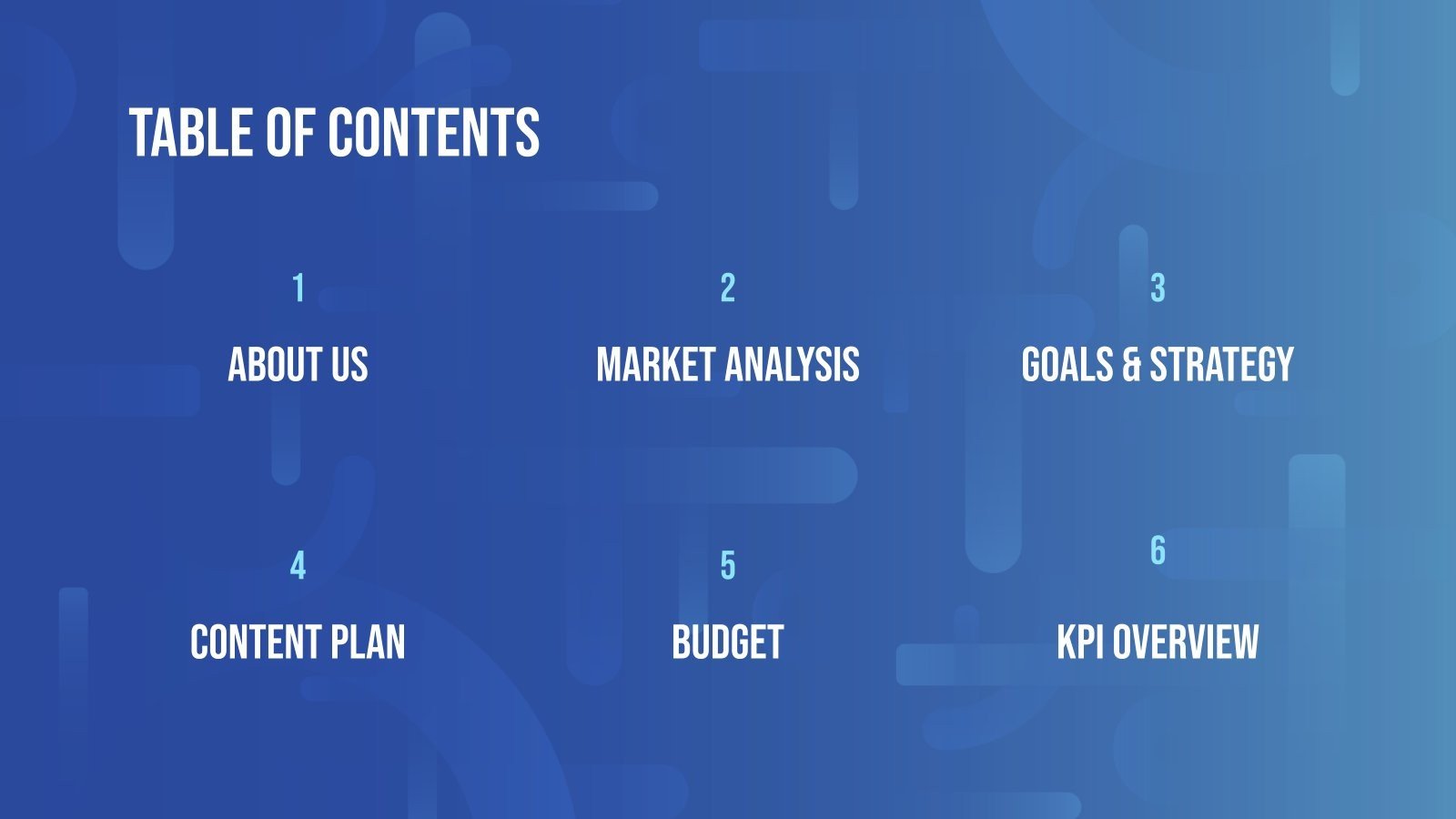 Blue Shades MK Plan Presentation