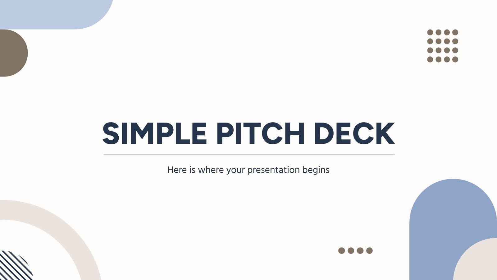 Presentación Pitch deck simple