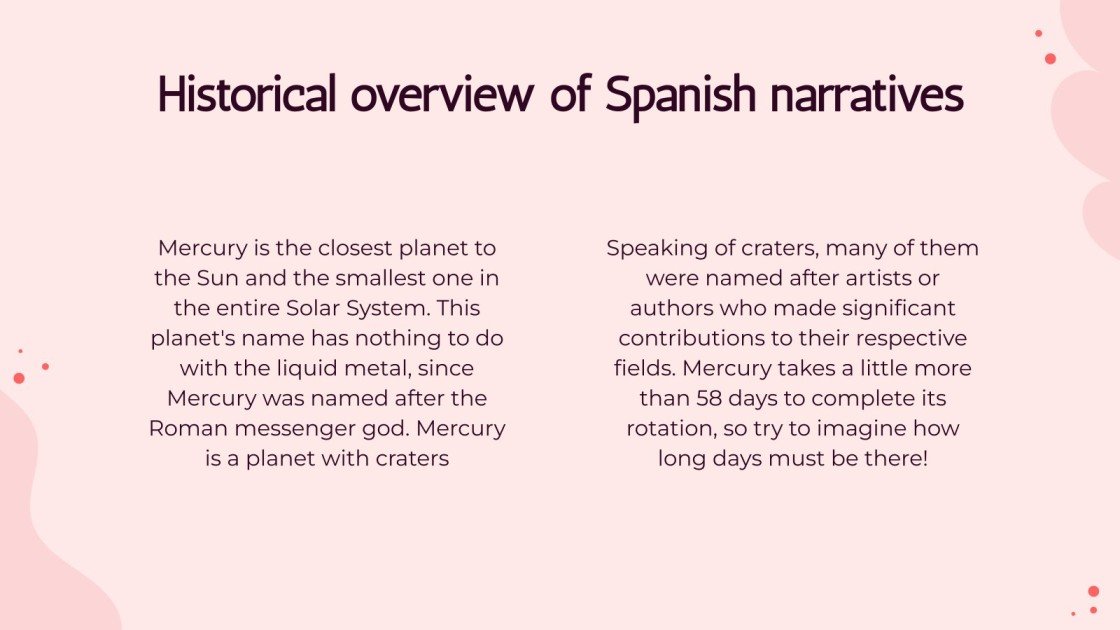 Historical and Contemporary Narratives - Spanish