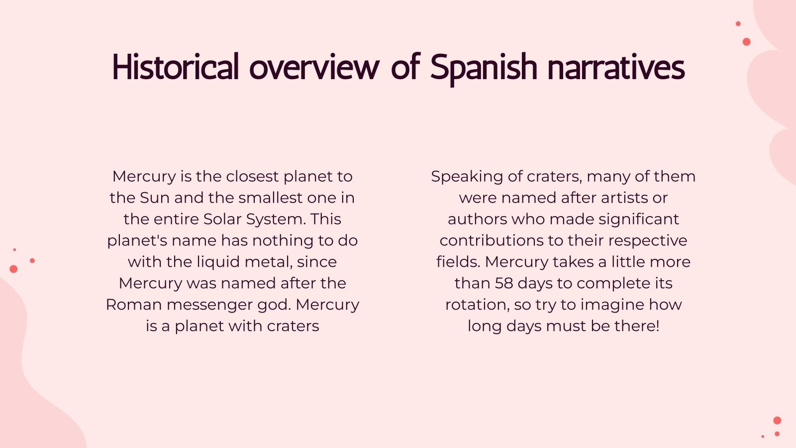 Historical and Contemporary Narratives - Spanish