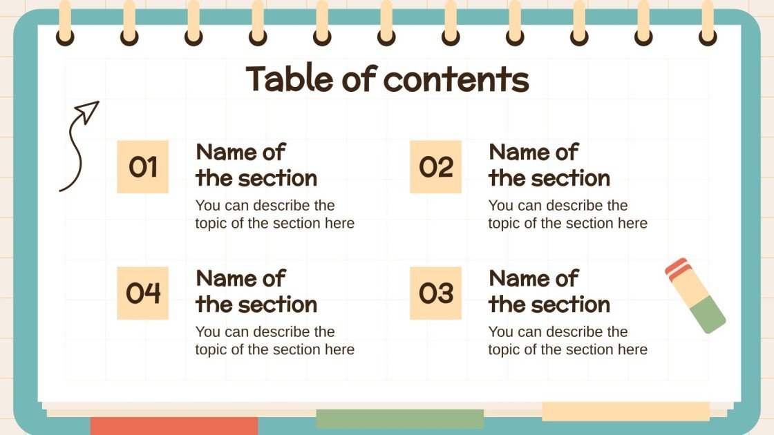 Creative Grid Notebook | Google Slides & PPT