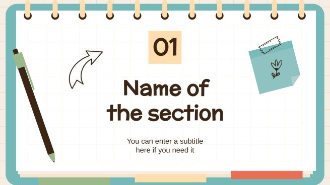 Creative Grid Notebook | Google Slides & PPT