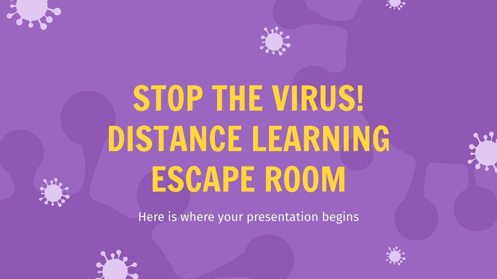 Stop The Virus! Distance Learning Escape Room | Google Slides