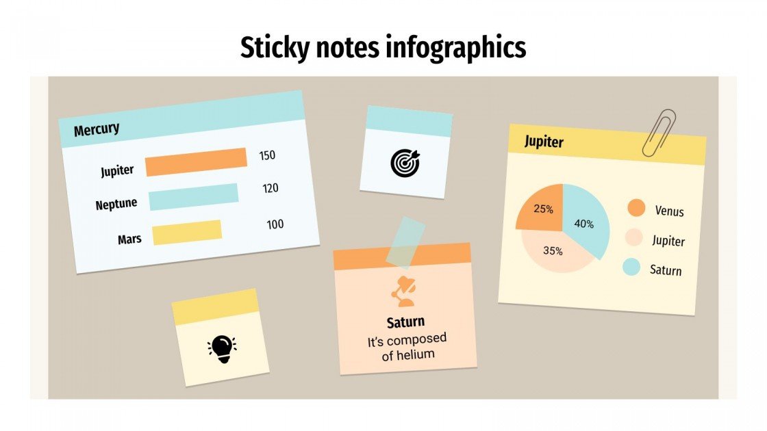 Sticky Notes Infographics | Google Slides and PowerPoint