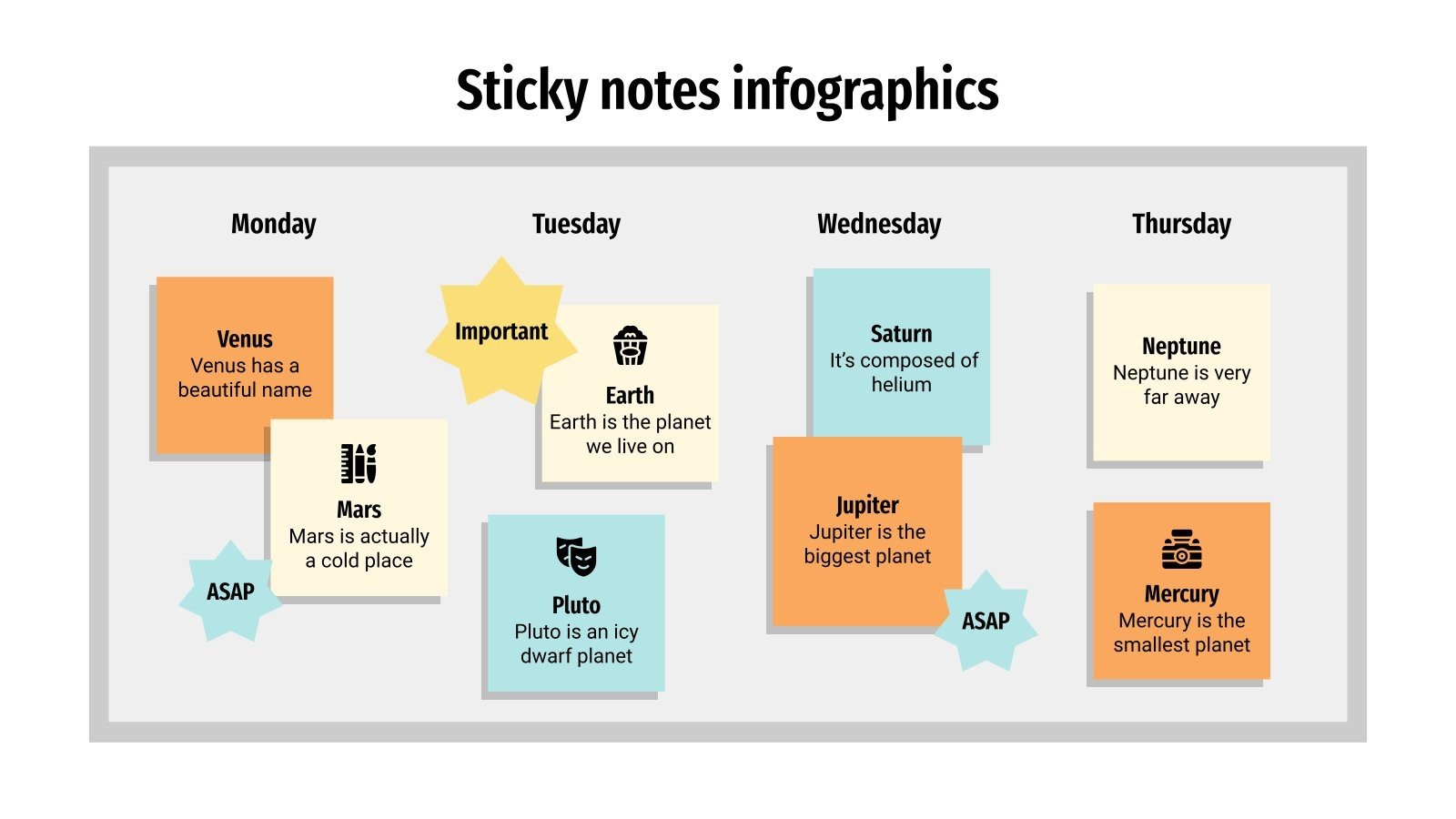 Infografía de Notas Adhesivas | Google Slides y PowerPoint
