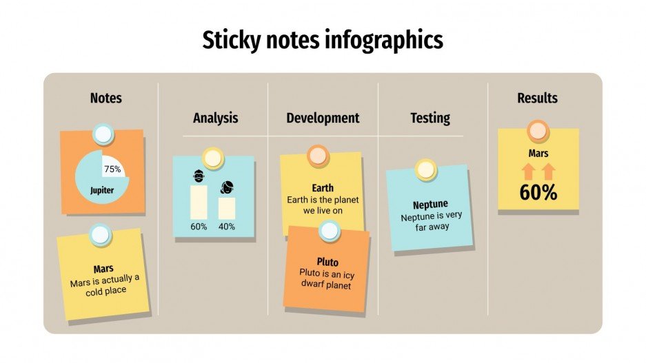 Infografía de Notas Adhesivas | Google Slides y PowerPoint