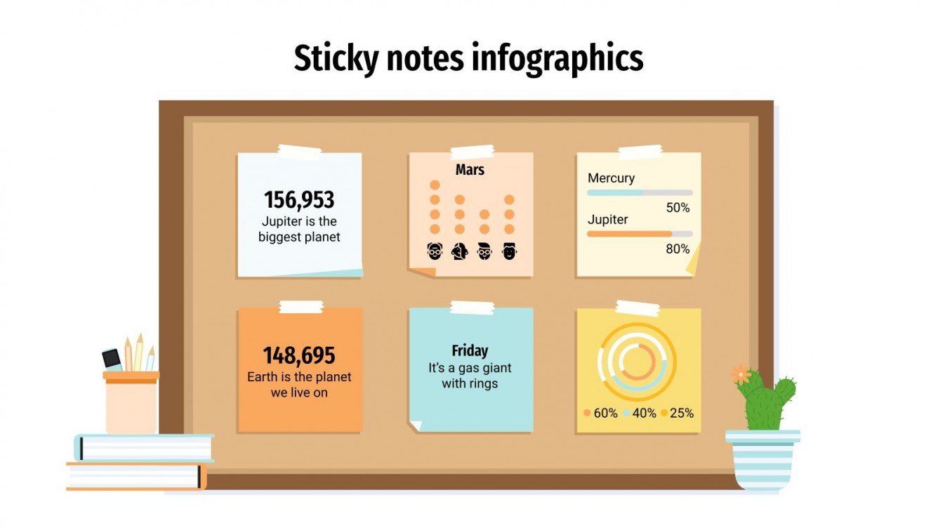 Infografía de Notas Adhesivas | Google Slides y PowerPoint