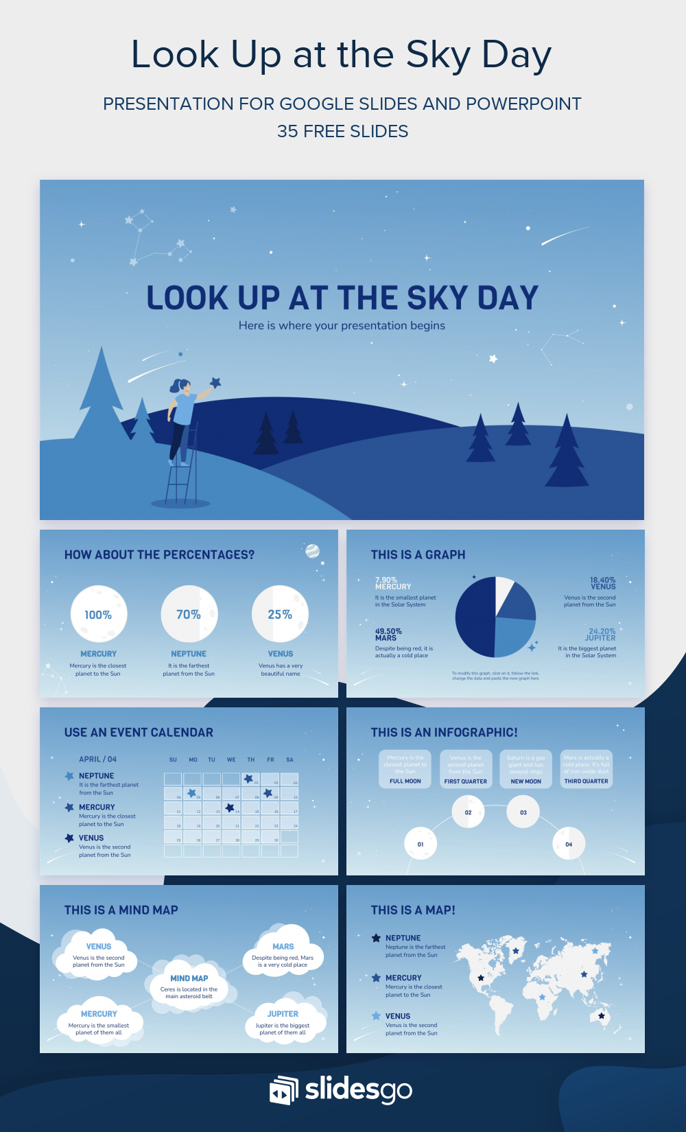 Look Up at the Sky Day | Google Slides and PowerPoint template