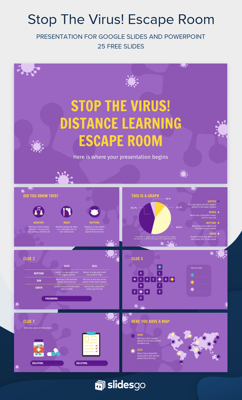 Stop The Virus! Distance Learning Escape Room | Google Slides