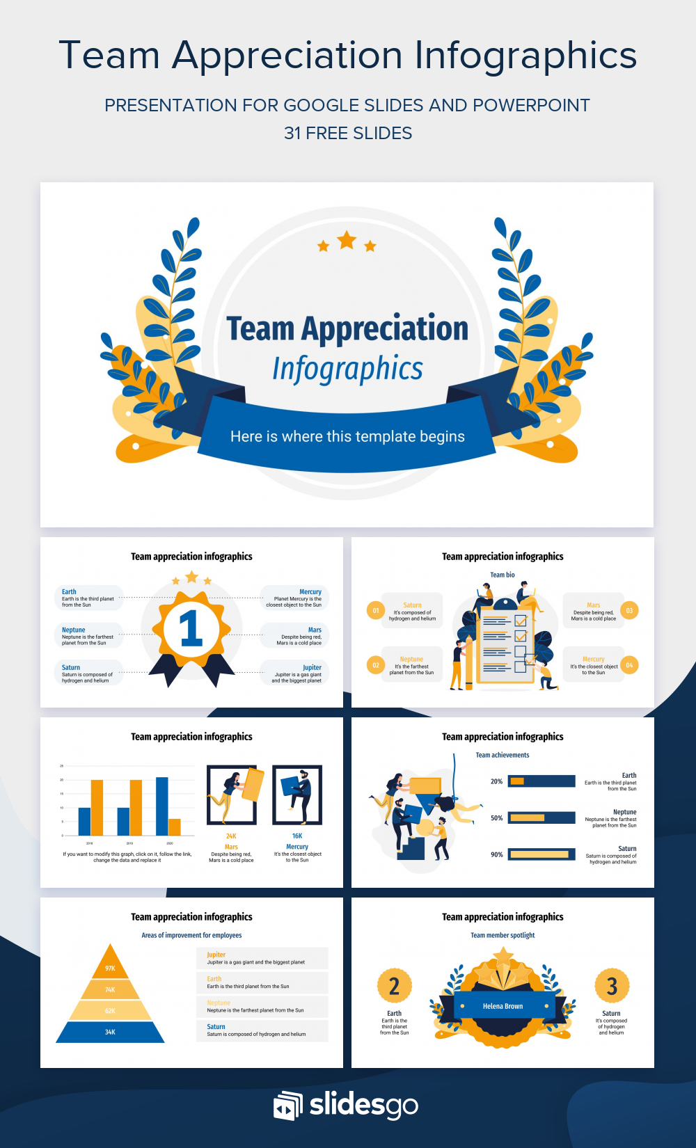 Team Appreciation Infographics | Google Slides and PPT