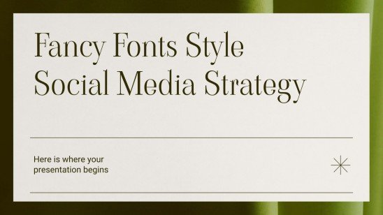 Fancy Fonts Style Social Media Strategy Presentation