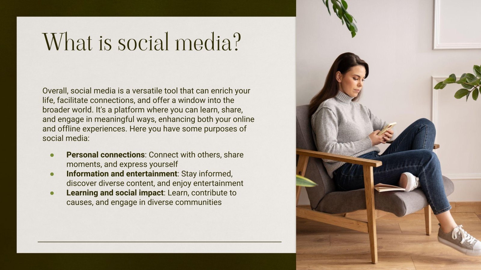 Fancy Fonts Style Social Media Strategy Presentation