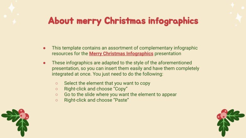 Merry Christmas Infographics | Google Slides & PowerPoint