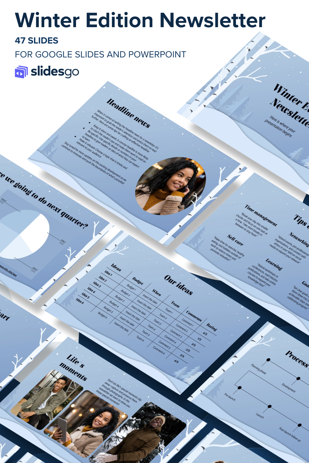 Winter Edition Newsletter | Google Slides & PowerPoint