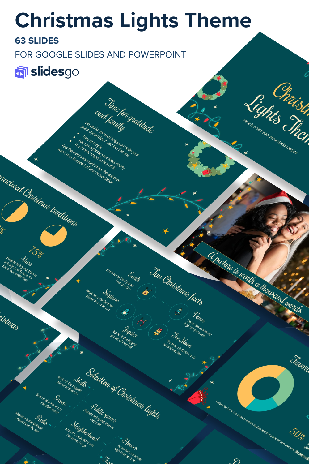 Christmas Lights Theme | Google Slides & PowerPoint