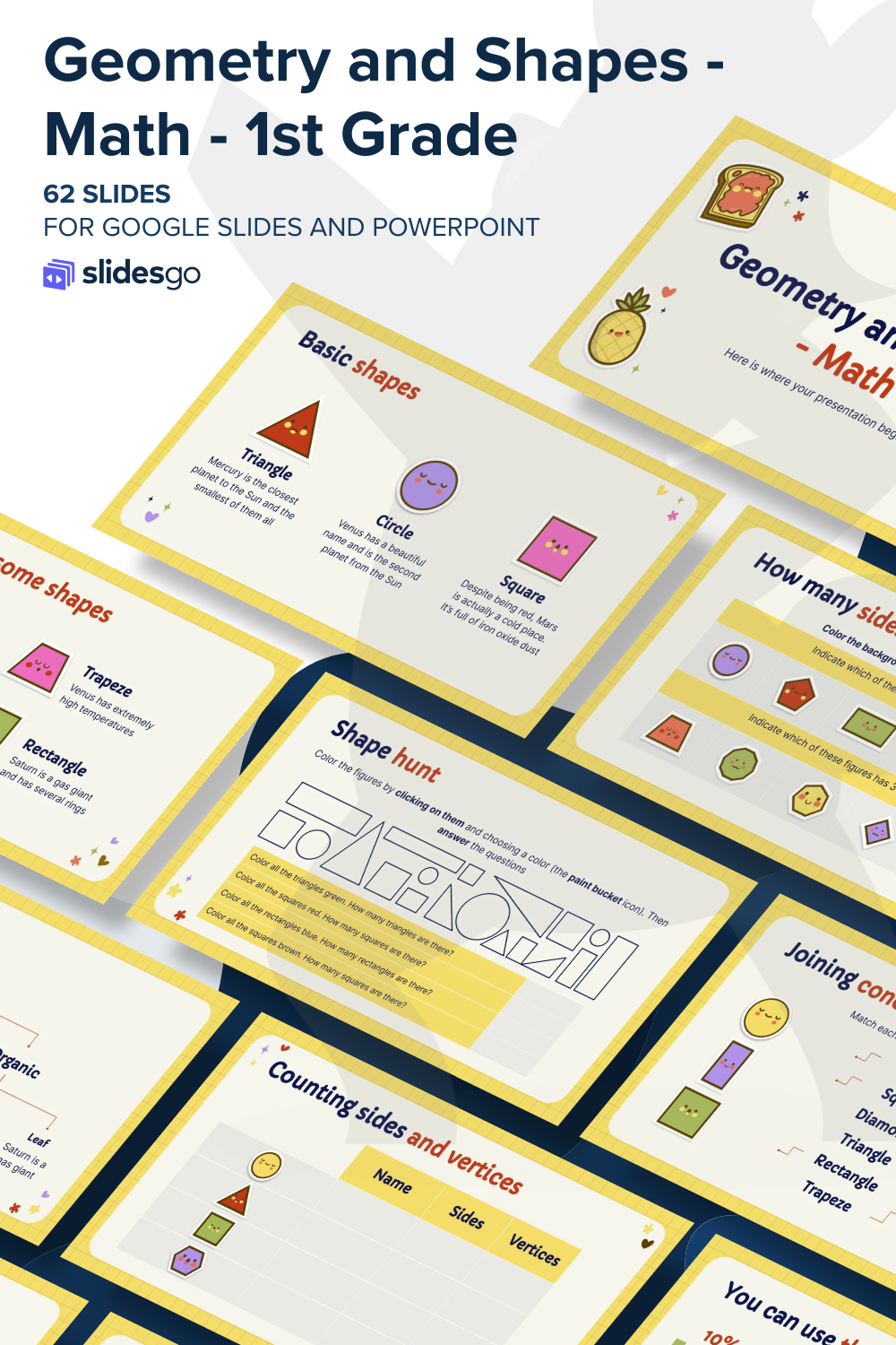 Geometry and Shapes - Math - 1st Grade | Google Slides