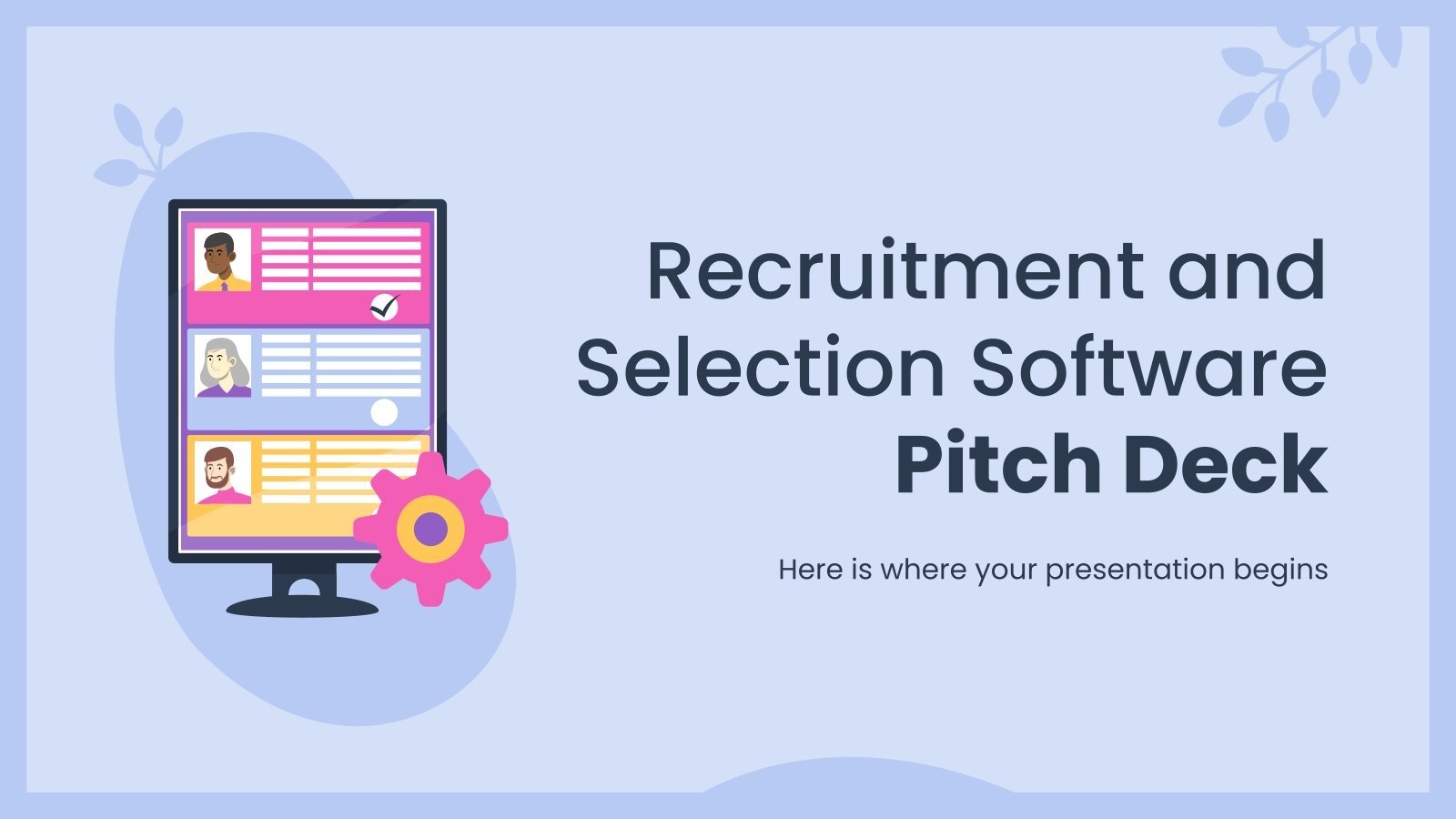 Recruitment and Selection Software Pitch Deck Presentation
