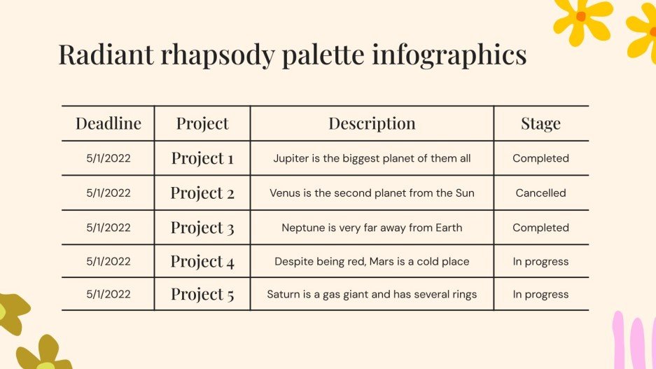 Radiant Rhapsody Palette Agency Infographics