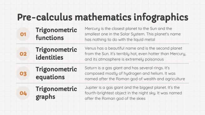 Pre-Calculus - Mathematics - 10th Grade Infographics