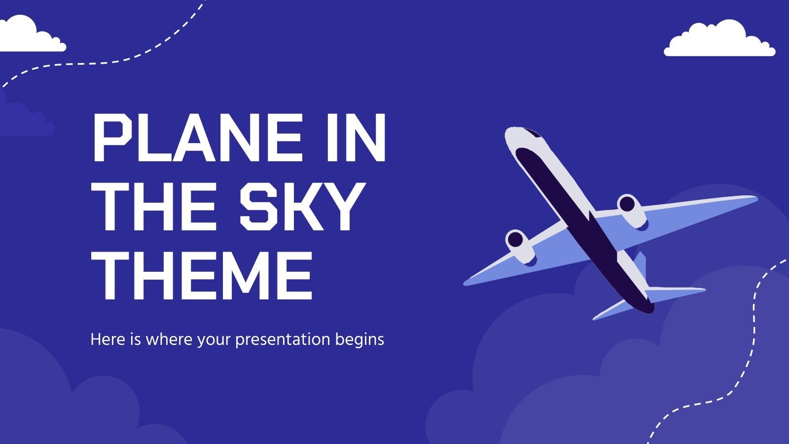 Free templates about airplanes for Google Slides and PowerPoint