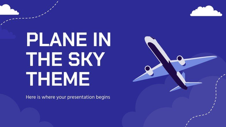 Free templates about airplanes for Google Slides and PowerPoint