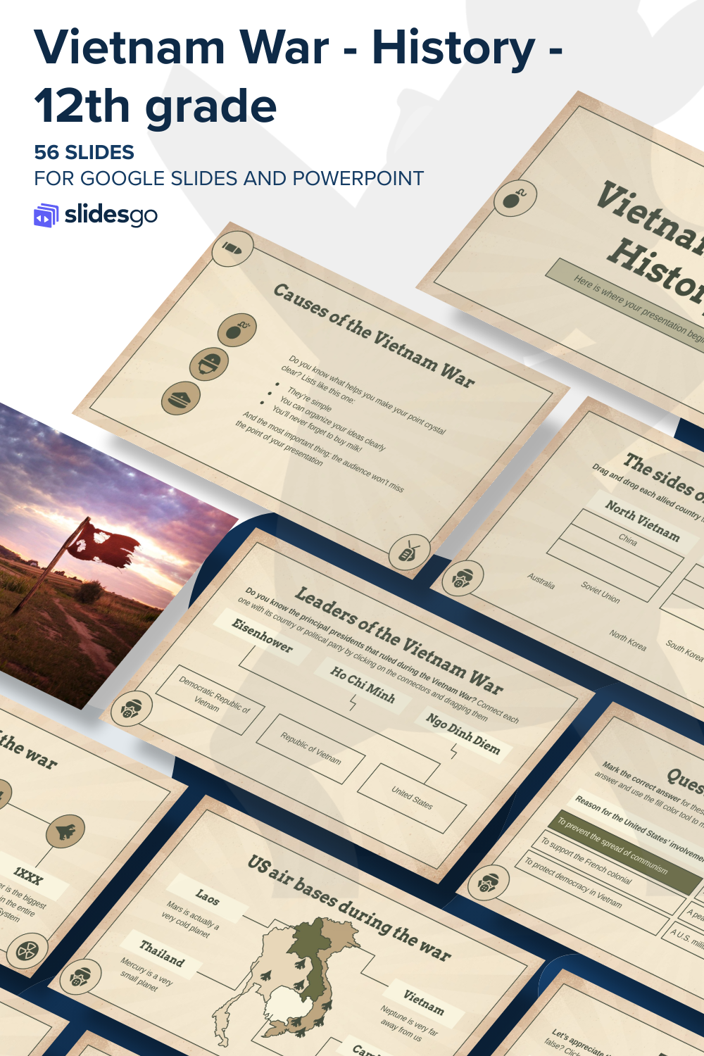 Vietnam War - History - 12th grade | Google Slides & PPT