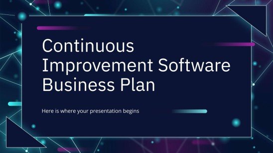 Continuous Improvement Software Business Plan Presentation