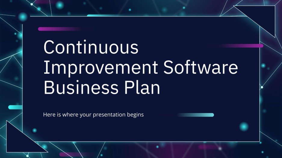 Continuous Improvement Software Business Plan Presentation