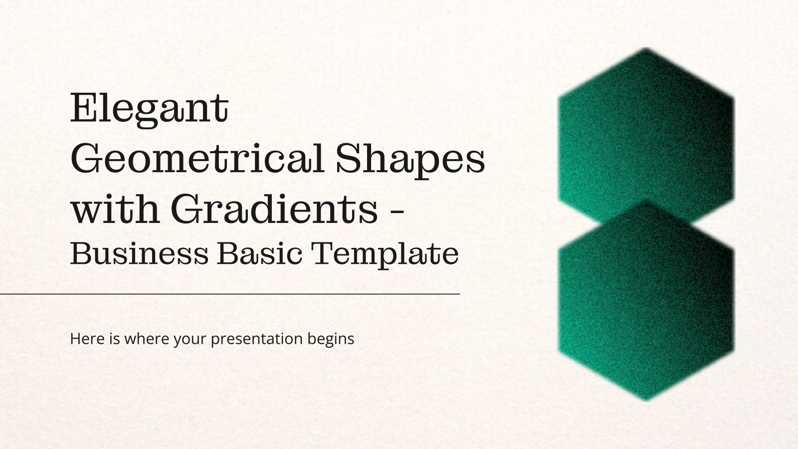 Elegant Geometrical Shapes with Gradients Presentation