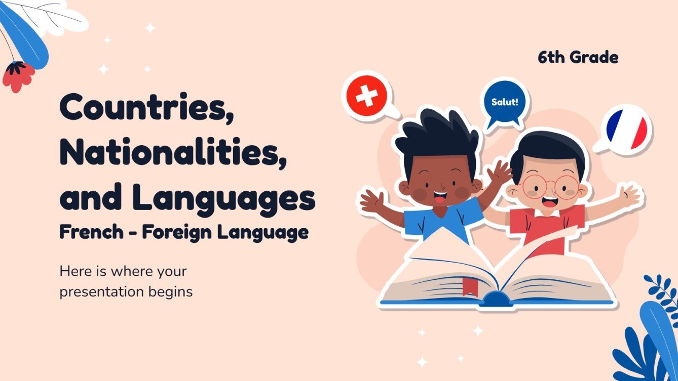 Countries, Nationalities, and Languages - French - 6th Grade