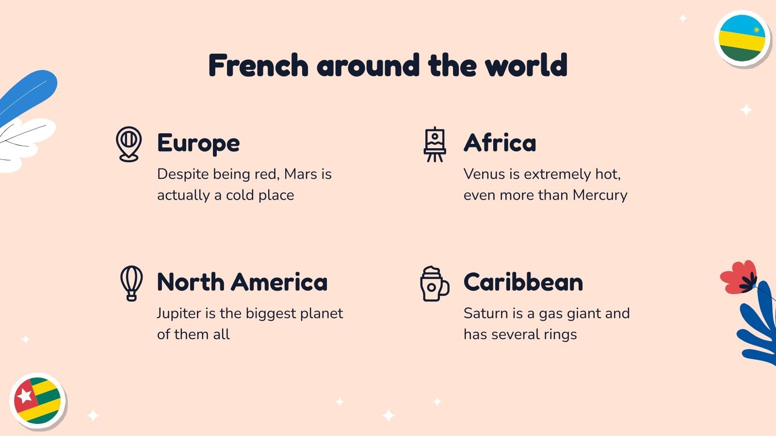 Countries, Nationalities, and Languages - French - 6th Grade