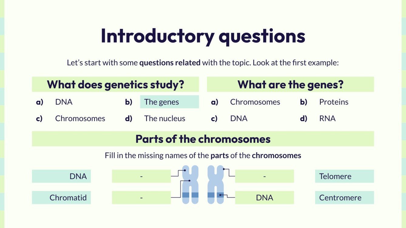 Génétique et hérédité - Biologie - 3e | Google Slides et PPT