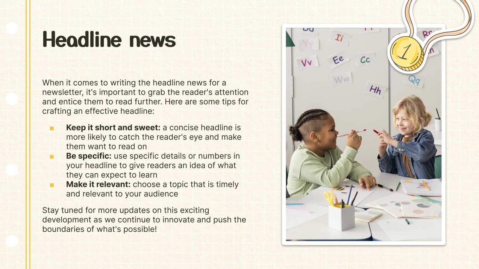 School Code of Conduct Newsletter Presentation