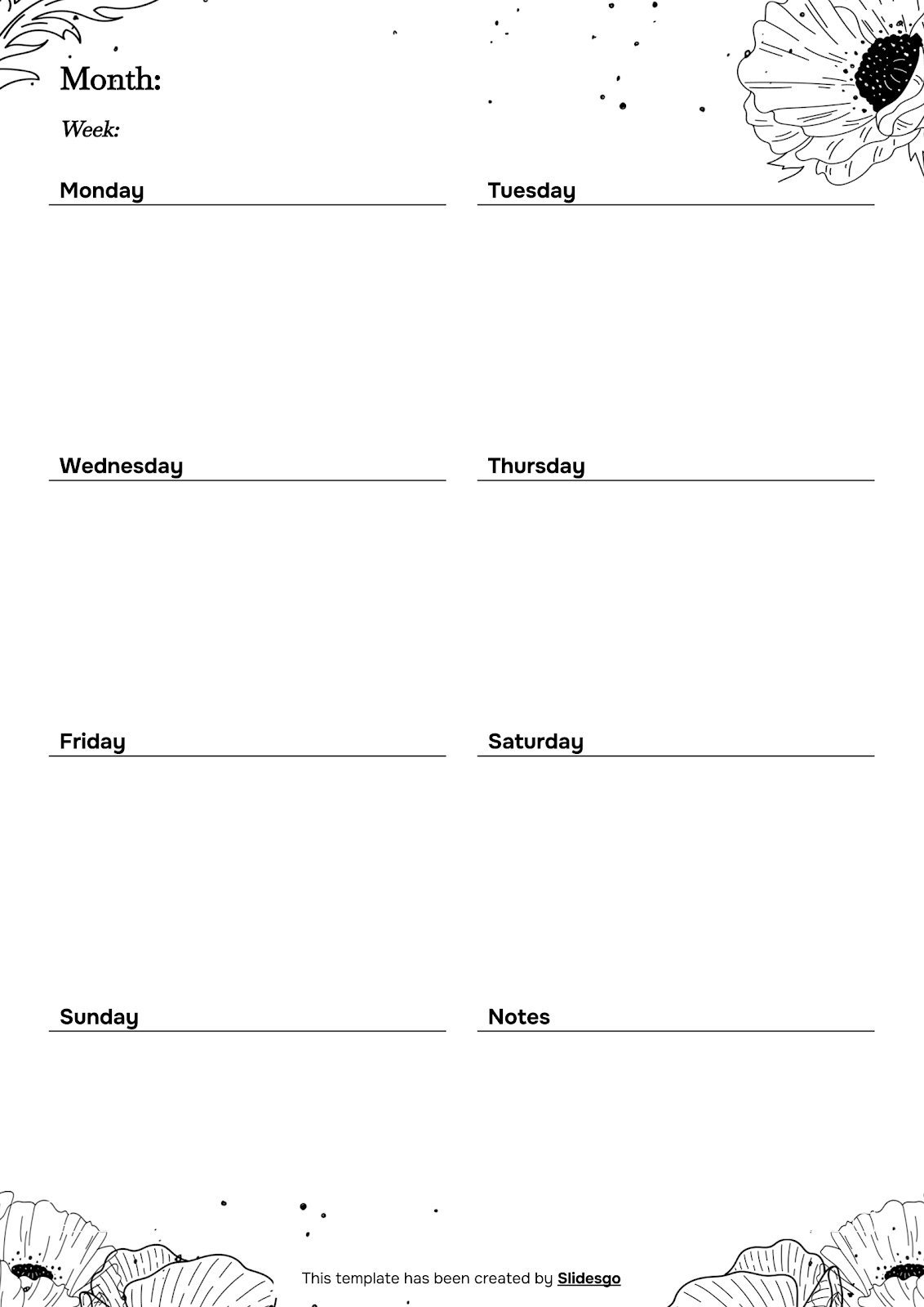 Floral Weekly Planner | Google Slides & PowerPoint