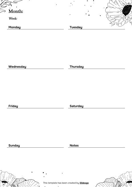 Floral Weekly Planner | Google Slides & PowerPoint