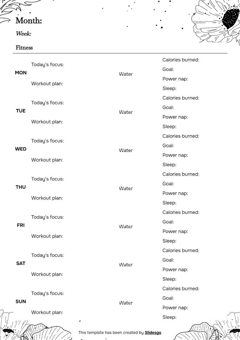 Floral Weekly Planner | Google Slides & PowerPoint