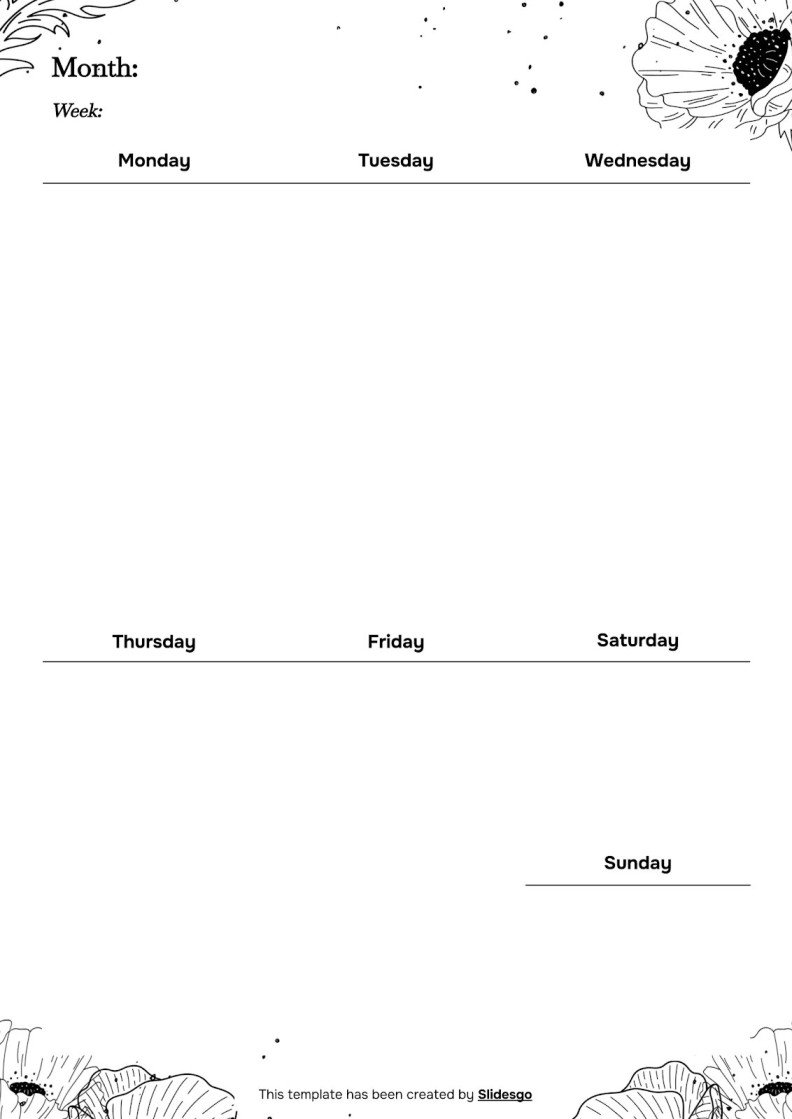 Floral Weekly Planner | Google Slides & PowerPoint