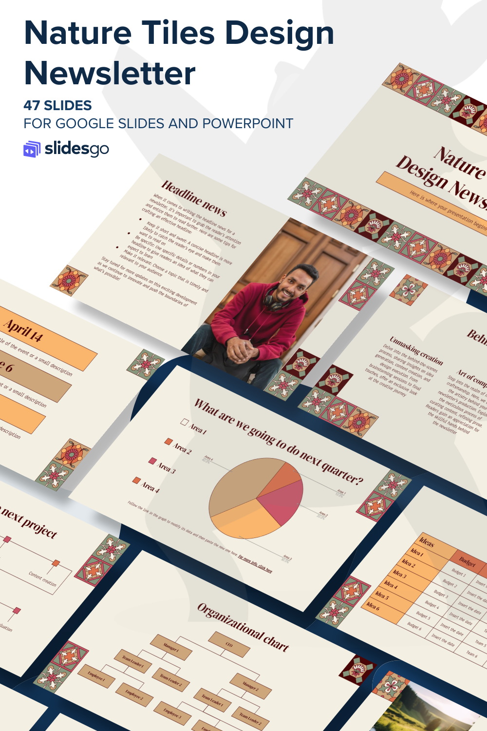 Nature Tiles Design Newsletter | Google Slides & PowerPoint