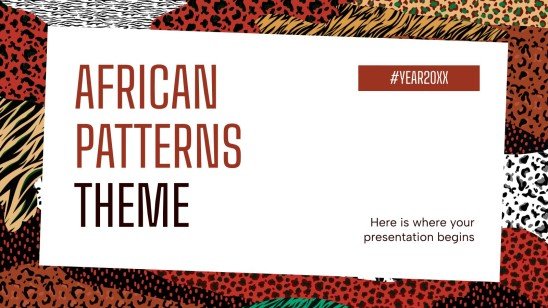 Tema con estampados africanos | Google Slides y PowerPoint