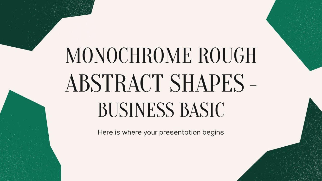 Monochrome Rough Abstract Shapes - Business Basic Template