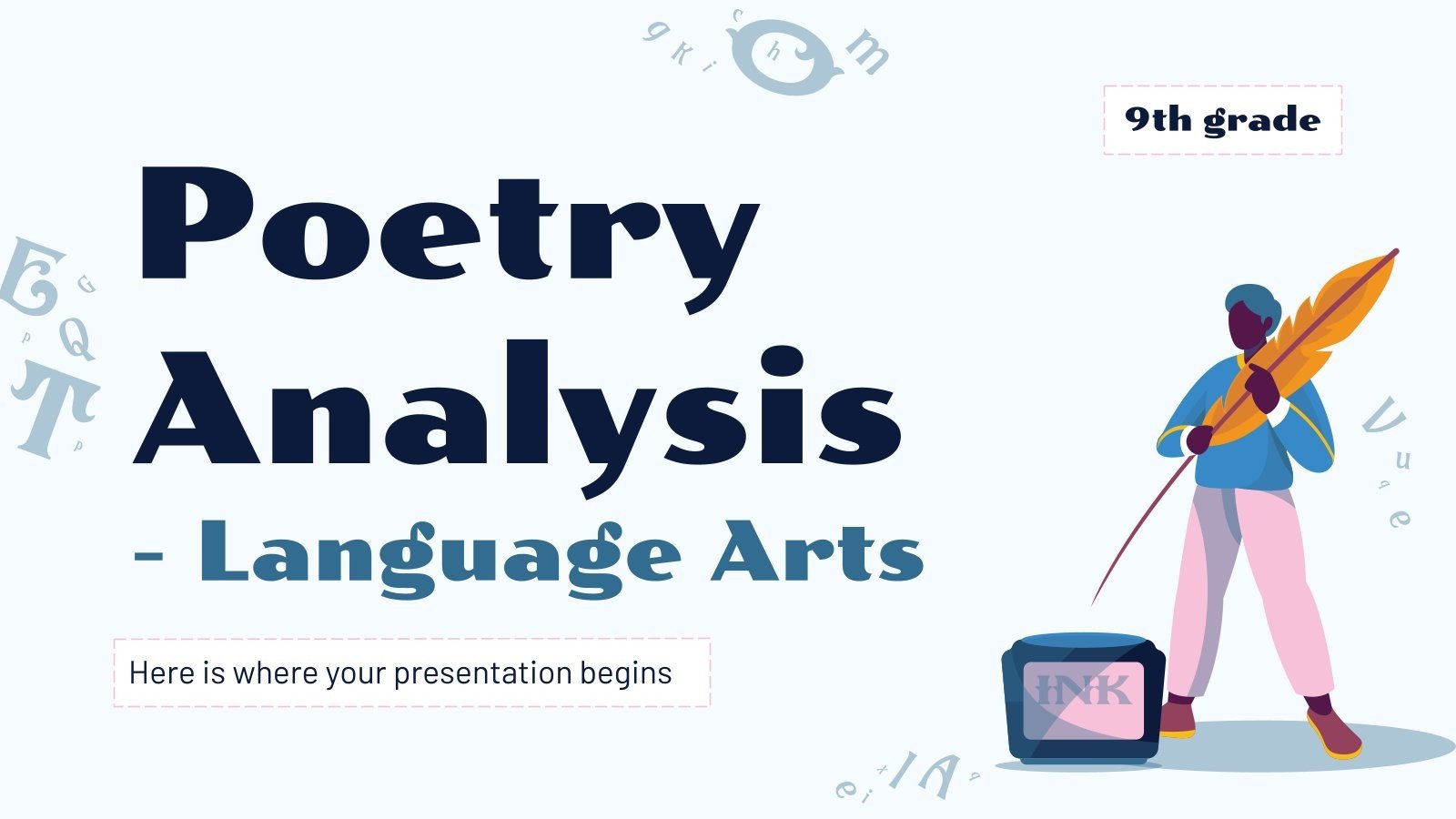 Poetry Analysis - Language Arts | Google Slides & PowerPoint