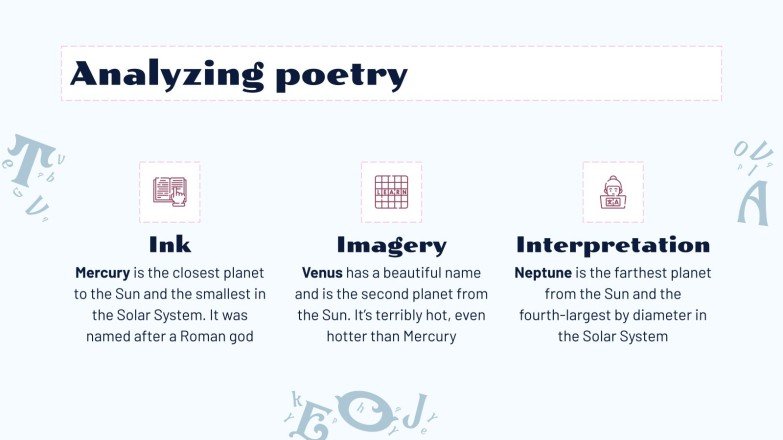 Poetry Analysis - Language Arts | Google Slides & PowerPoint