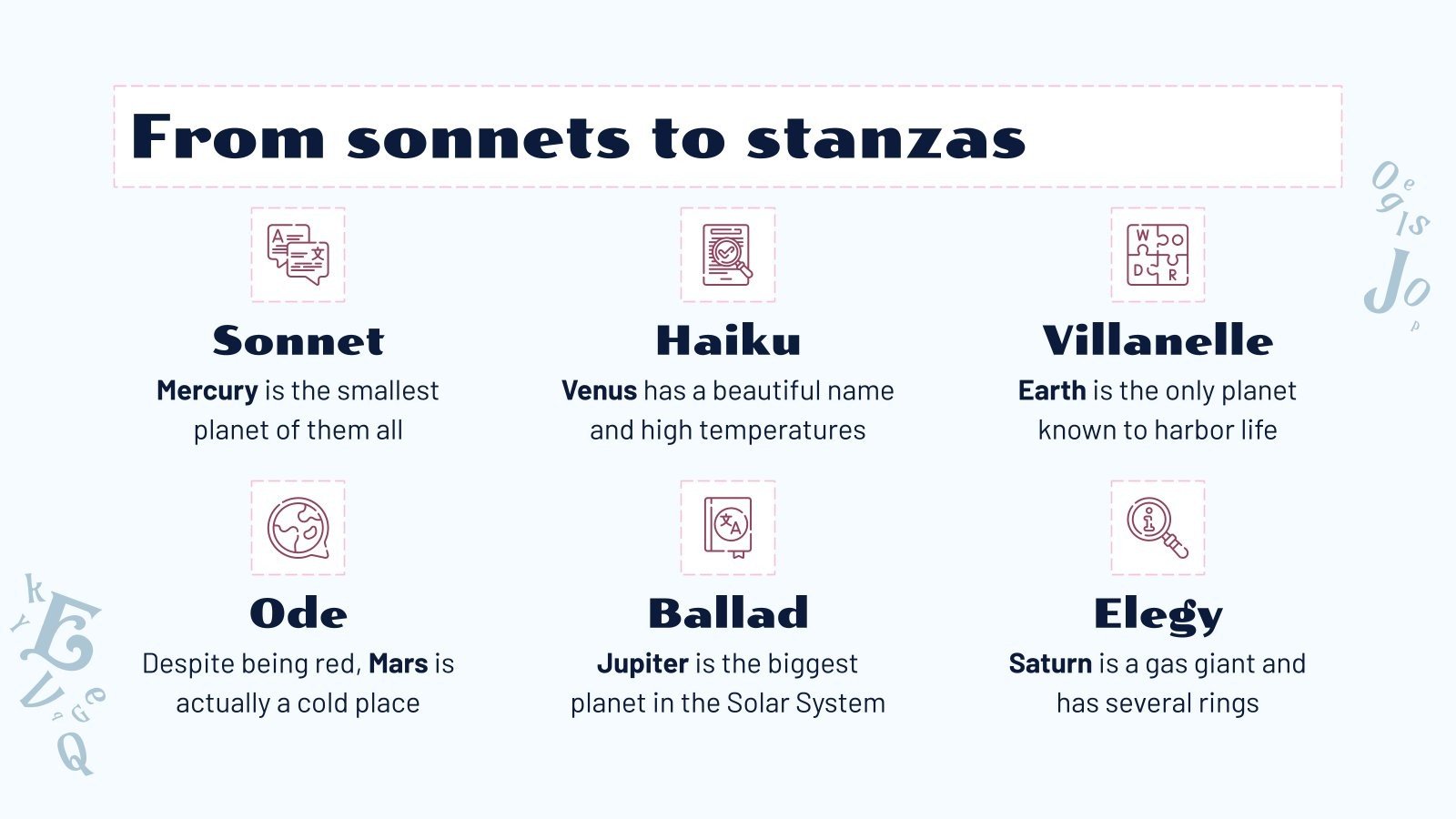 Poetry Analysis - Language Arts | Google Slides & PowerPoint