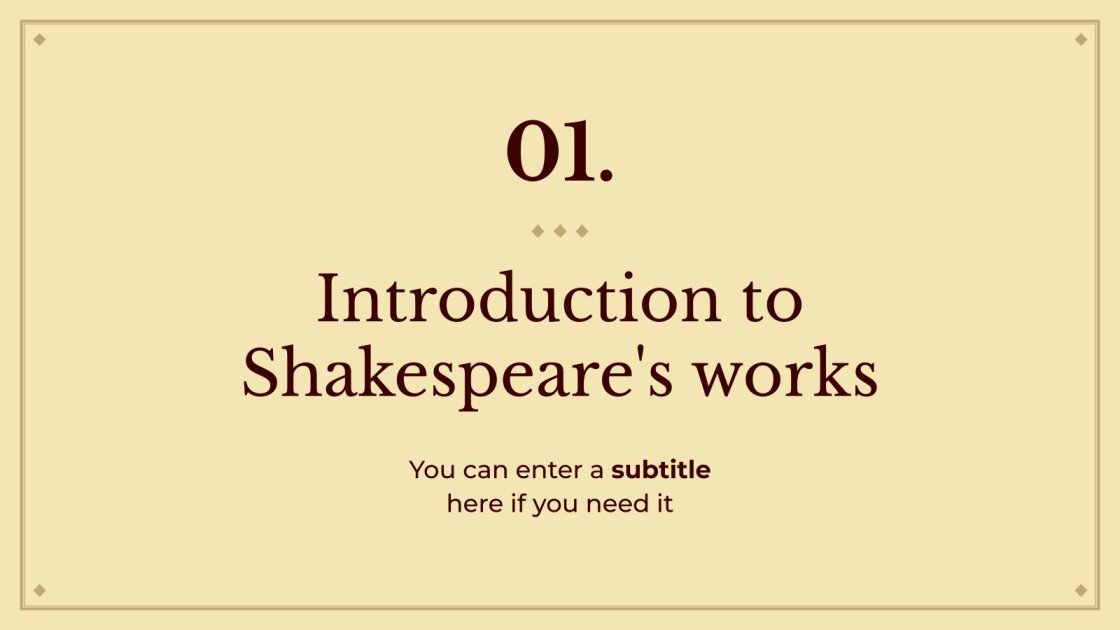 Shakespearean Literature - Language Arts - 11th Grade