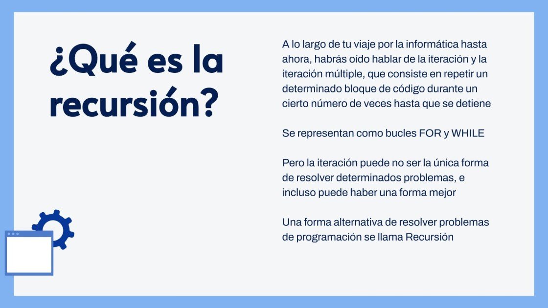 Introducción a la recursión | Google Slides & PowerPoint