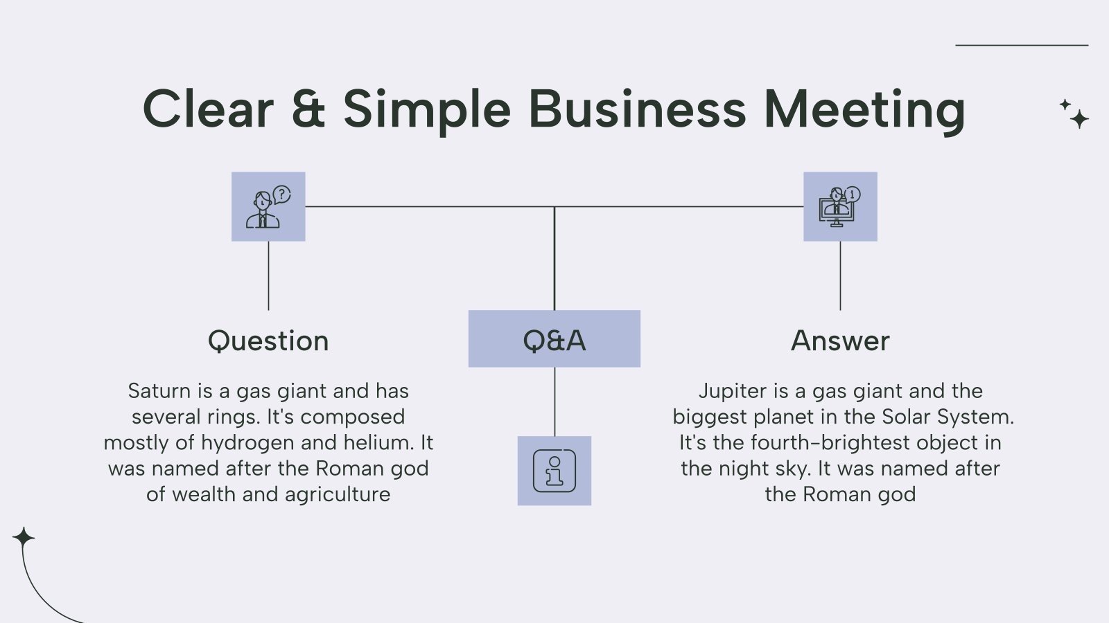 Clear & Simple Business Meeting Infographics | Google Slides