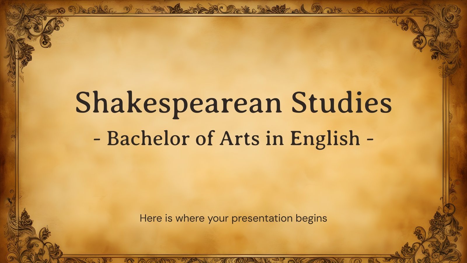 Shakespearean Studies - Bachelor of Arts in English