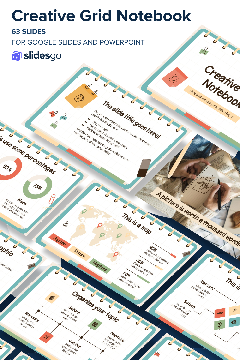 Creative Grid Notebook | Google Slides & PPT